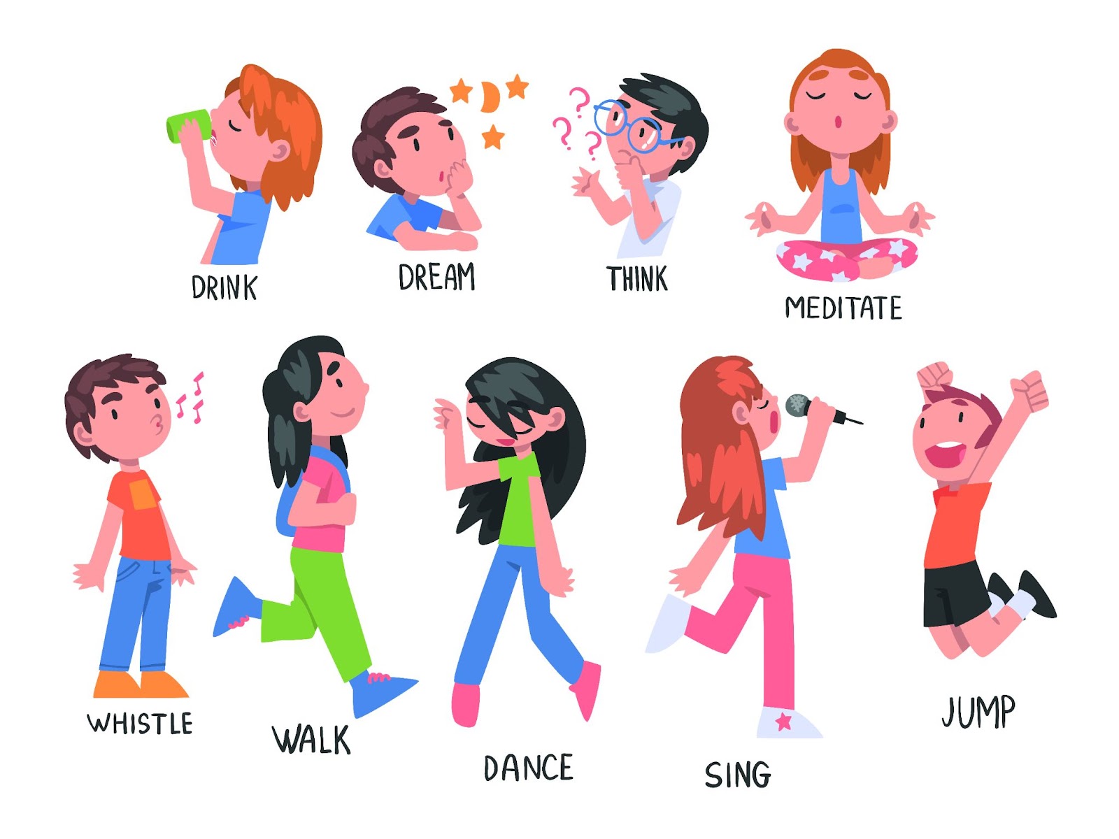 100+ Best & Frequently Used List of English Verbs for Kids