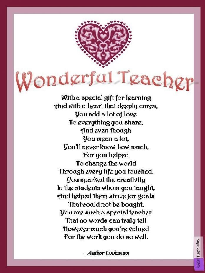 12 Best Poems About Teachers Who Change Lives