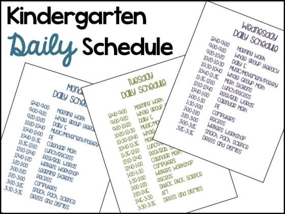 How to Prepare a Schedule for Kindergarten With Examples