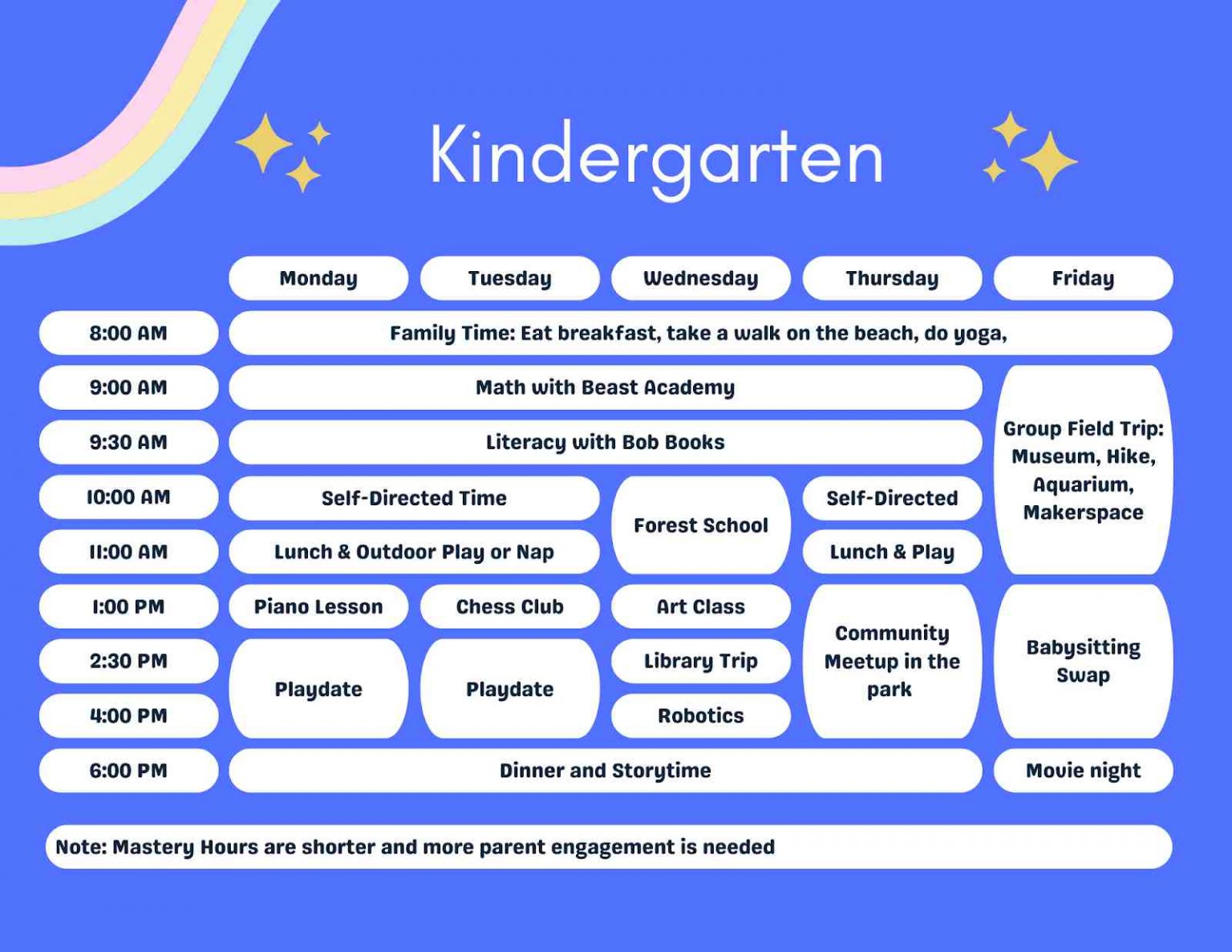 How to Prepare a Schedule for Kindergarten With Examples