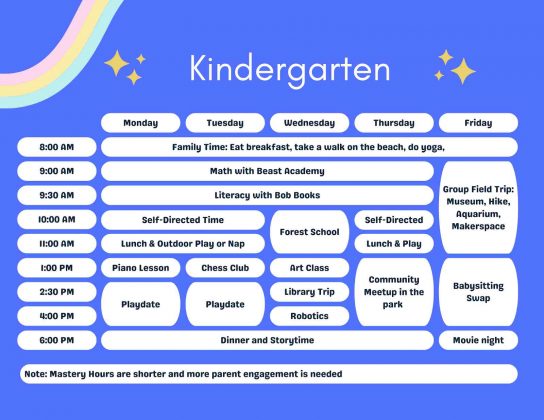 How to Prepare a Schedule for Kindergarten With Examples
