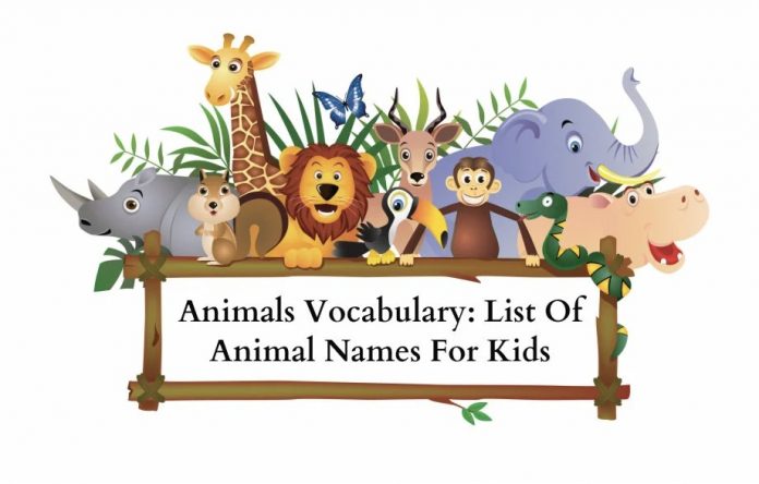 List of 180 Animal Names in English for Kids