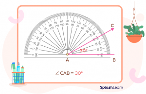 30 Degree Angle - Construction With Compass and Protractor