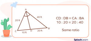 Angle Bisector Theorem: Definition, Formula, Proof, Examples