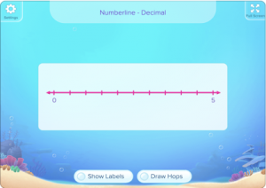 Decimals on a Number Line - Online Free Math Teaching Tool