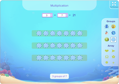 Multiplication - Online Free Math Teaching Tool