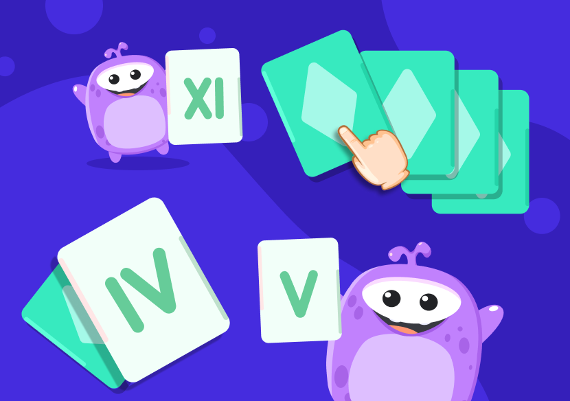 Roman Numeral Cards Teaching Tool - SplashLearn